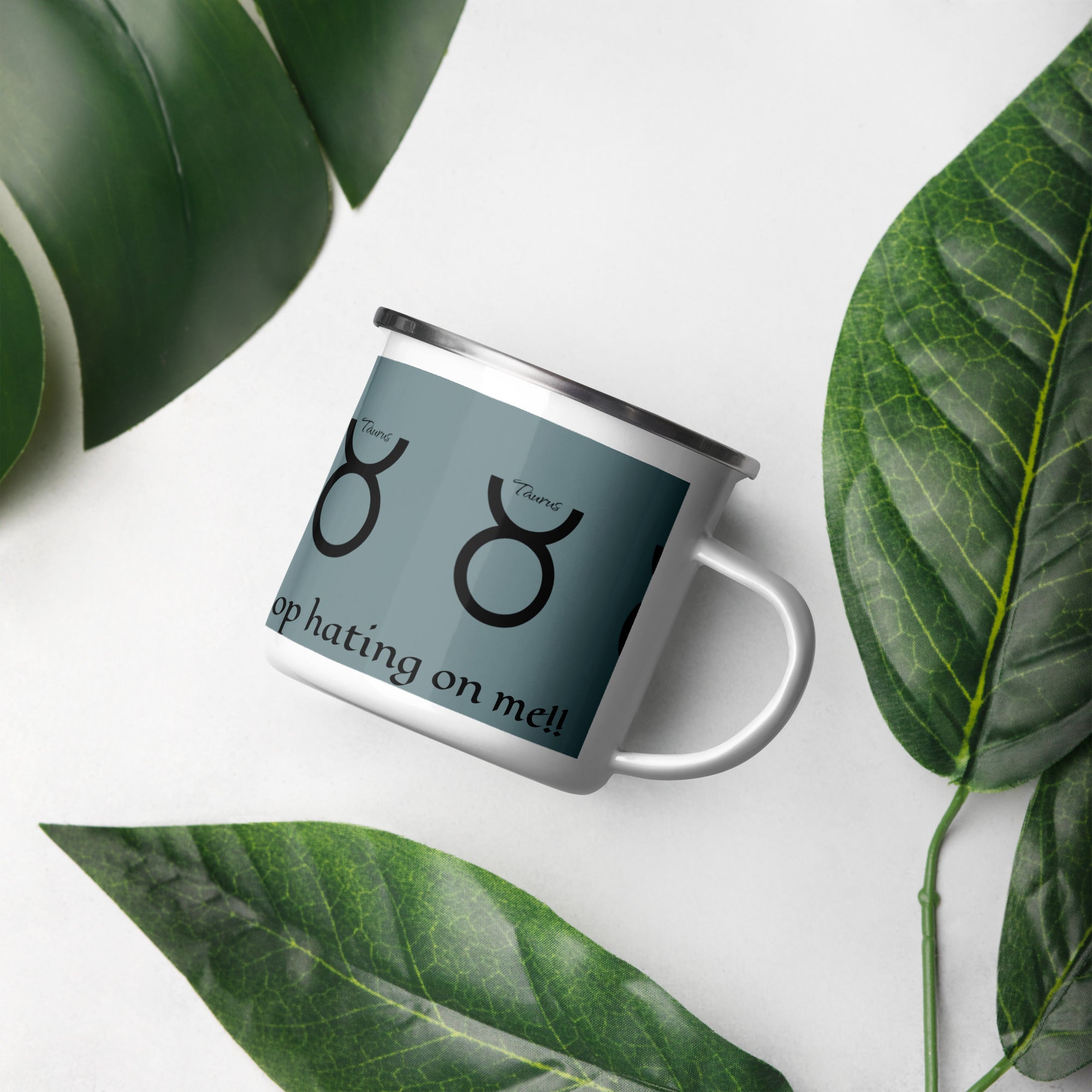 Taurus Affirmation Enamel Mug – shajuana.justrandomthoughts